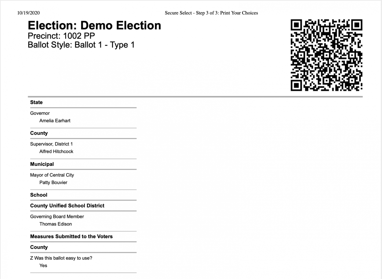 Voting Equipment Database – Democracy Live Secure Select – Verified Voting