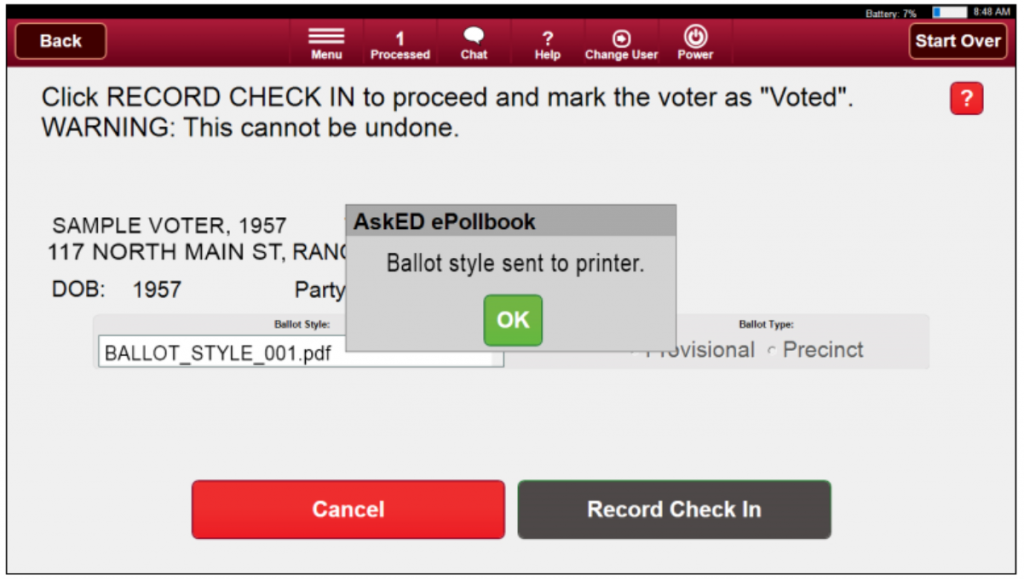Voting Equipment Database – Robis AskED ePollbook – Verified Voting